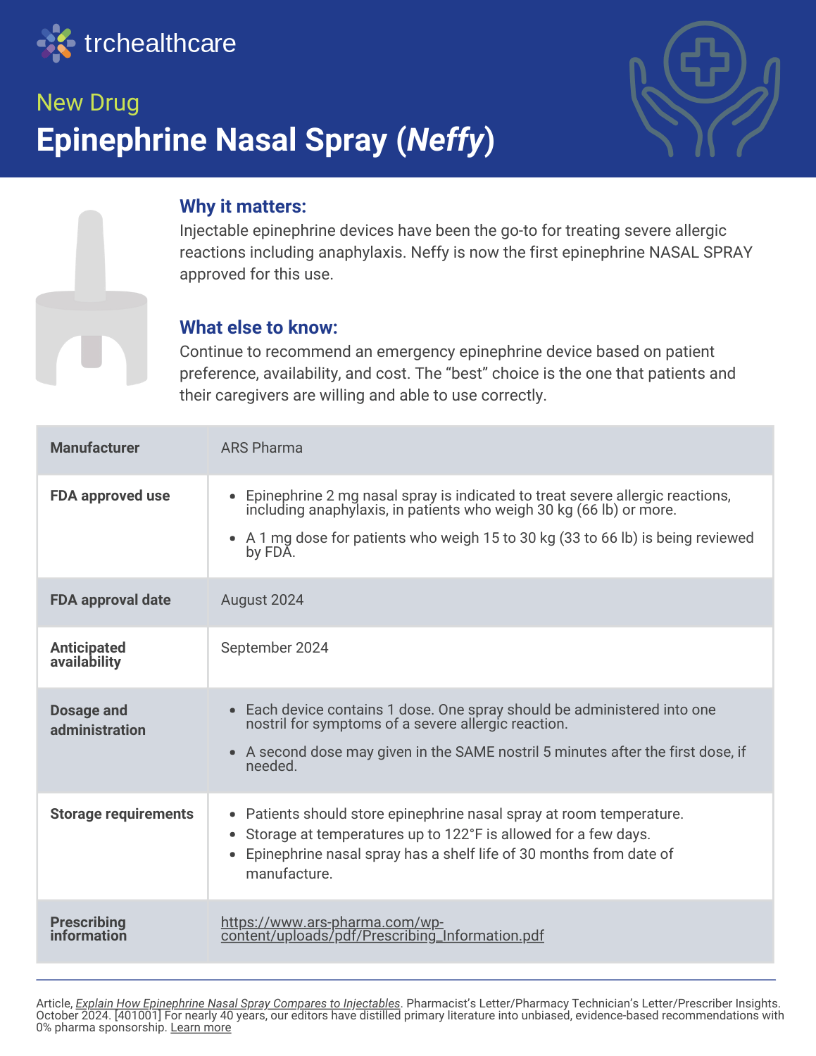 Epinephrine Nasal Spray (Neffy)